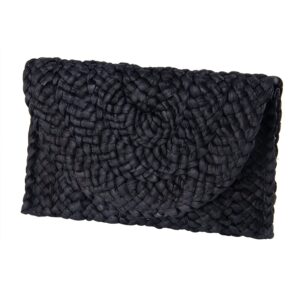 fecialy straw clutch purses straw purses for women envelope woven clutch handbags summer beach bags