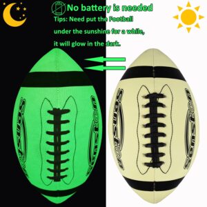 Senston Glow in The Dark Football Size 6 - Junior/Youth Glow Leather Football