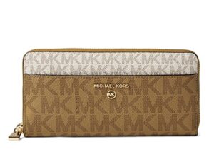 michael kors jet set charm pocket zip around continental husk multi one size