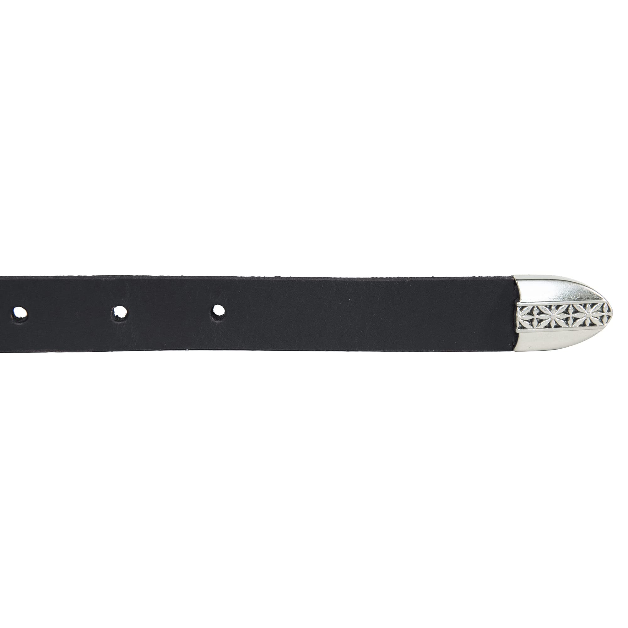 Lucky Brand Women Style Fashion Leather Belt, Western Buckle-Black, L (31-33")