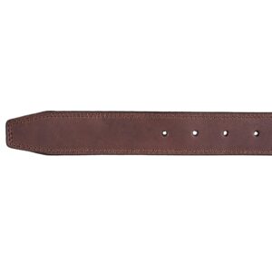 Lucky Brand Men Casual Leather Belt, Double Stitch-Brown, 44