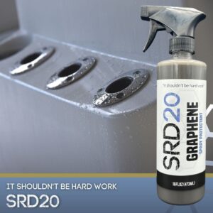 SRD20 Graphene Ceramic Spray Coating Protectant is a Long Lasting, Easy-to-Use Hybrid Wax for Boats. Graphene Added to Ceramic Spray Wax is a Convenient, Must-Have Marine Wax.