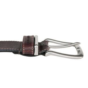 Lucky Brand Men Casual Belt, Leather Keeper-Brown, 40