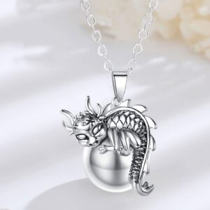 AEONSLOVE Harmony Ball Necklace Angel Chime Caller Necklace Balls Llamador De Angeles Chime Ball Necklace Bola Necklace Pregnancy Necklace Chime Ball Chime Necklace Dragon Baby - 30 & 45 Inch Chains