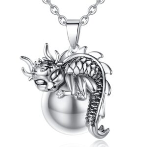 aeonslove harmony ball necklace angel chime caller necklace balls llamador de angeles chime ball necklace bola necklace pregnancy necklace chime ball chime necklace dragon baby - 30 & 45 inch chains