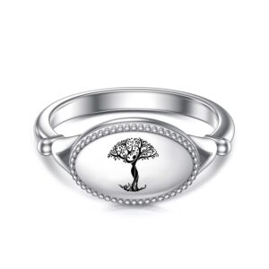 simonly 925 sterling silver tree of life ring natural ring for women