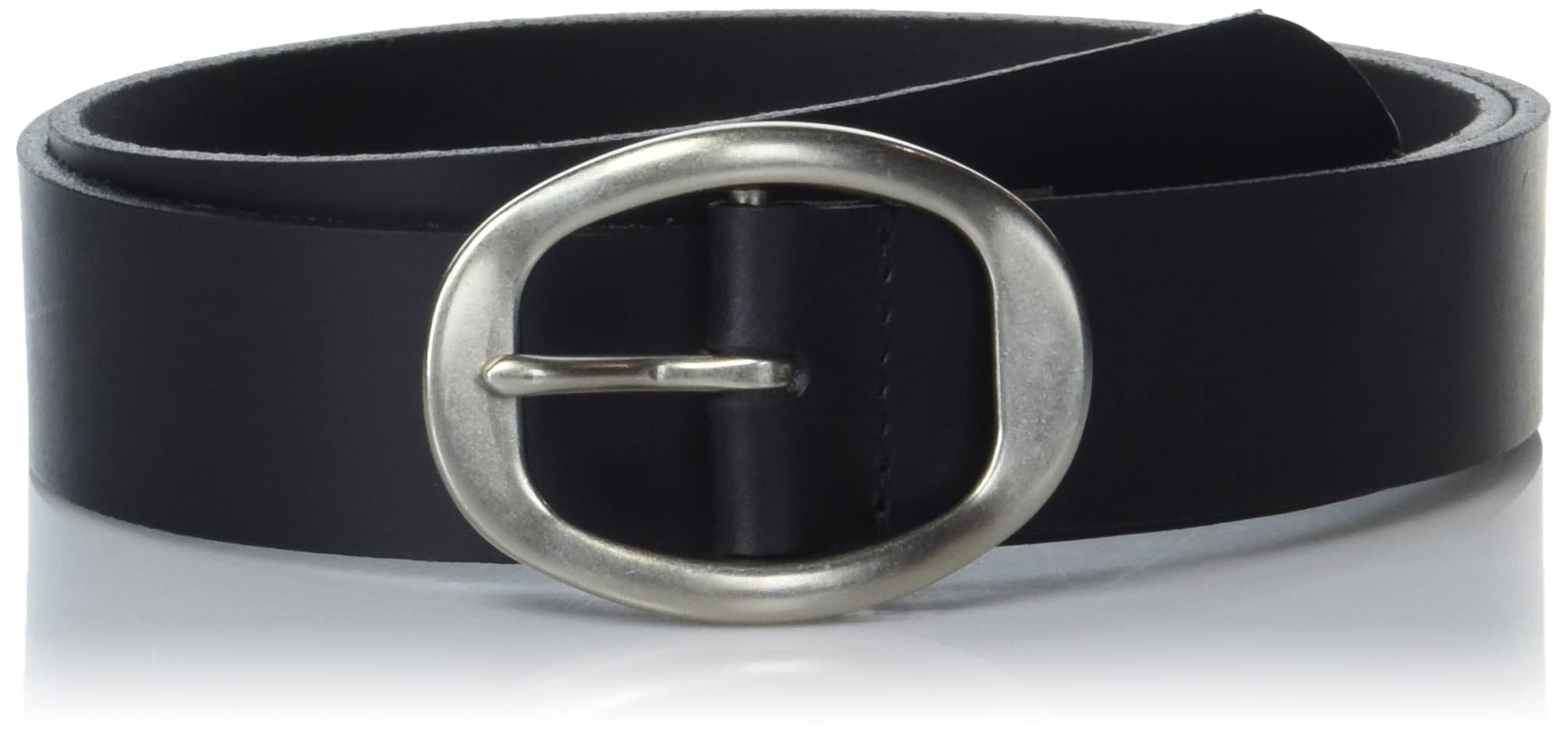 Lucky Brand Women Leather Bold Fashion Statement Belts, Sculpted Center Bar Buckle-Black, Medium, M (28-30")