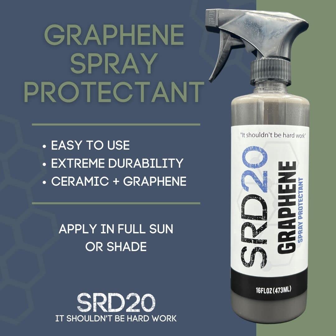 SRD20 Graphene Ceramic Spray Coating Protectant is a Long Lasting, Easy-to-Use Hybrid Wax for Boats. Graphene Added to Ceramic Spray Wax is a Convenient, Must-Have Marine Wax.