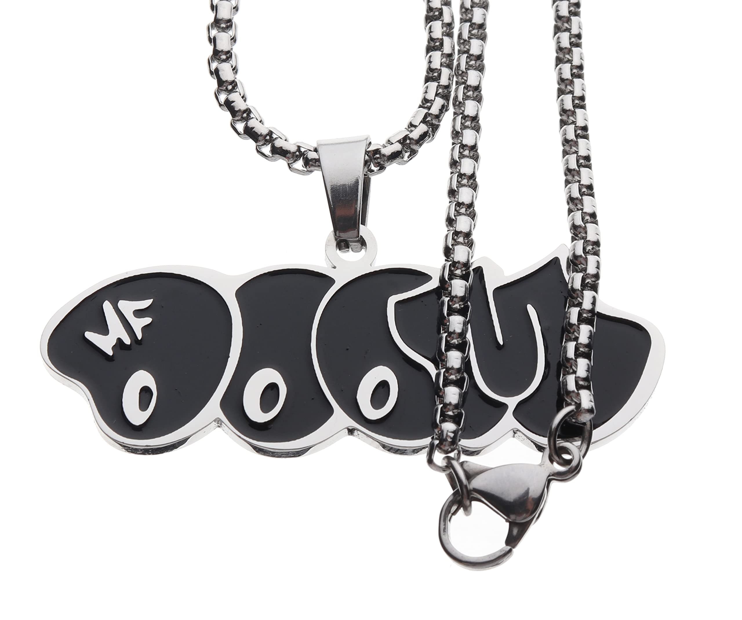 SYWHPS Dm Hip Hop Pendant Chain Necklace (Black dm)