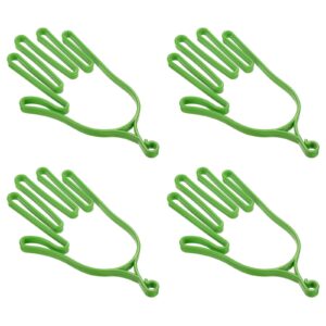 PATIKIL Golf Gloves Stretcher, 4 Pack Plastic Keeper Support Rack Holder Dryer Hanger Frame for Sports Gloves Maintenance, Green