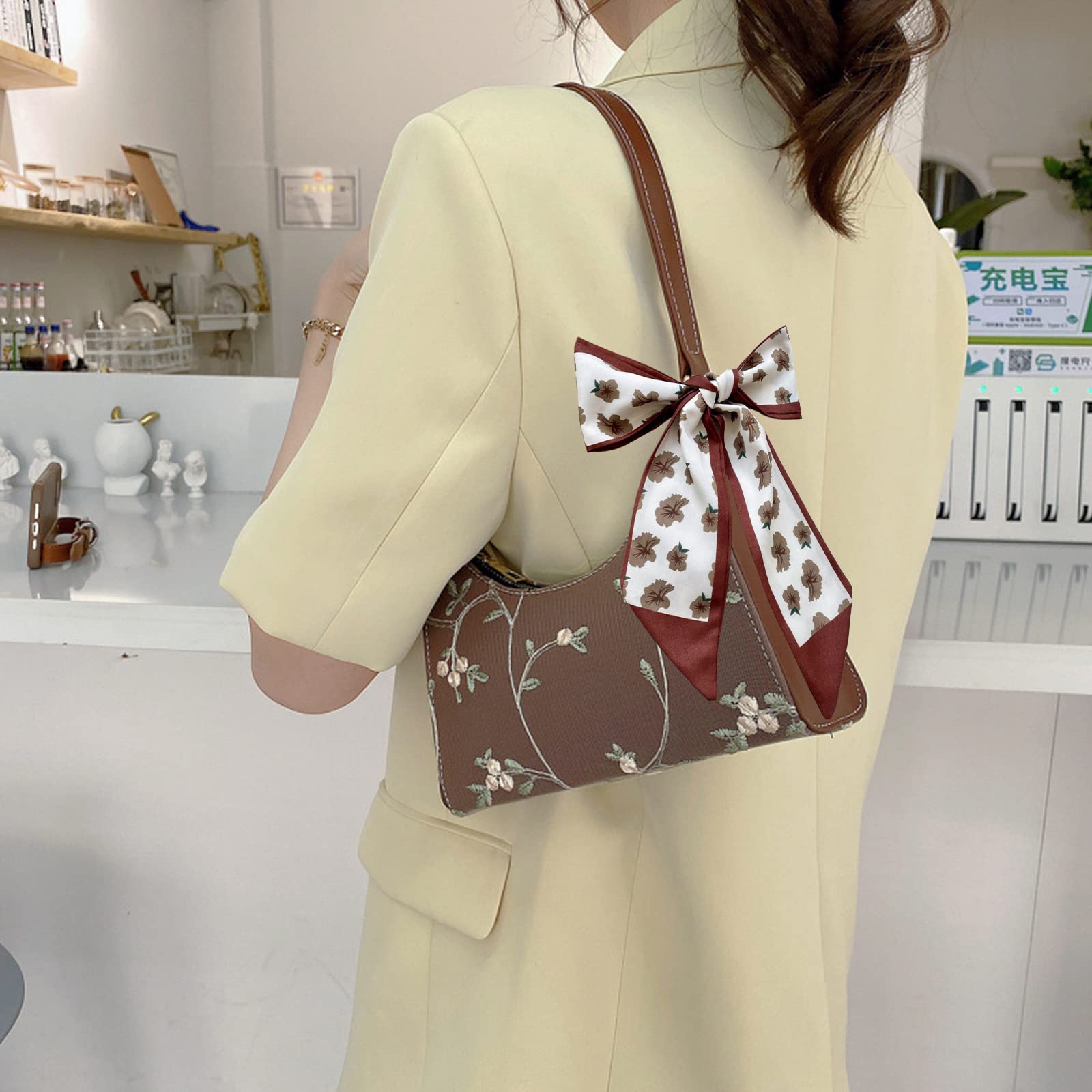 Shoulder Bag For Women Dating Travel Party Shopping Elegant And Cute Embroidery Pattern Clutch Purses Ladies Small