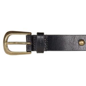 Lucky Brand Women Leather Bold Fashion Statement Belts, Domed Studded-Black, S (26-27")