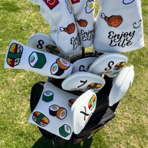 Golf Putter Cover Blade Sushi Putter Covers Golf Club Head Covers Putter Headcover for Blade Leather Golf Blade Putter Head Covers with Magnetic for Taylormade Odyssey Scotty Cameron Ping