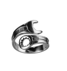 hukqbunx 925 sterling silver original design wrench ring personalized men's silver ring men's fashion domineering party unique design open ring