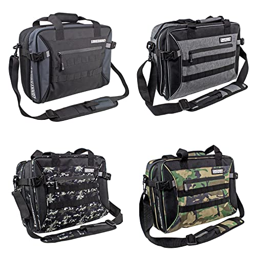 Lunkerhunt Fishing Sling Bag with Adjustable Strap | Tackle Bag with Tackle Box trays (1 included) | 2 Removable Fishing Gear Bags | Water-Resistant TPE fabric |Messenger Bag for Fishing