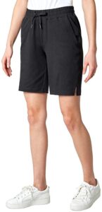 mondetta women's active bermuda short (large, black)