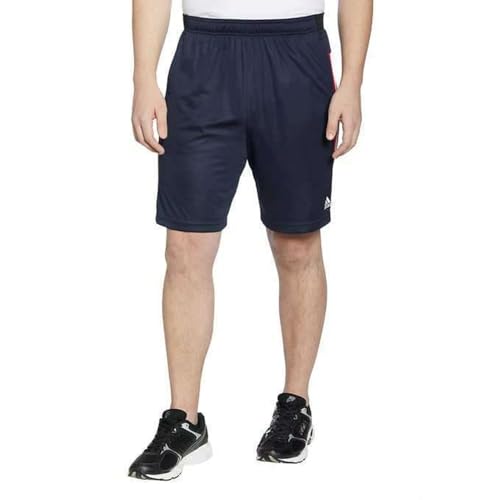 adidas Mens 3 Stripe Shorts with Zipper Pockets (Legend Ink/Legend Ink/White, Medium)