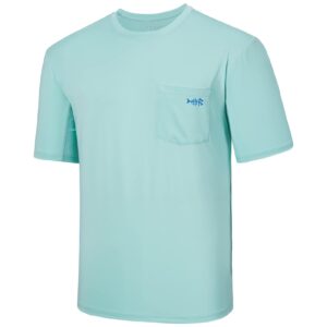 bassdash men’s upf 50+ performance short sleeve pocket t-shirt uv sun protection fishing hiking kayaking sports shirts