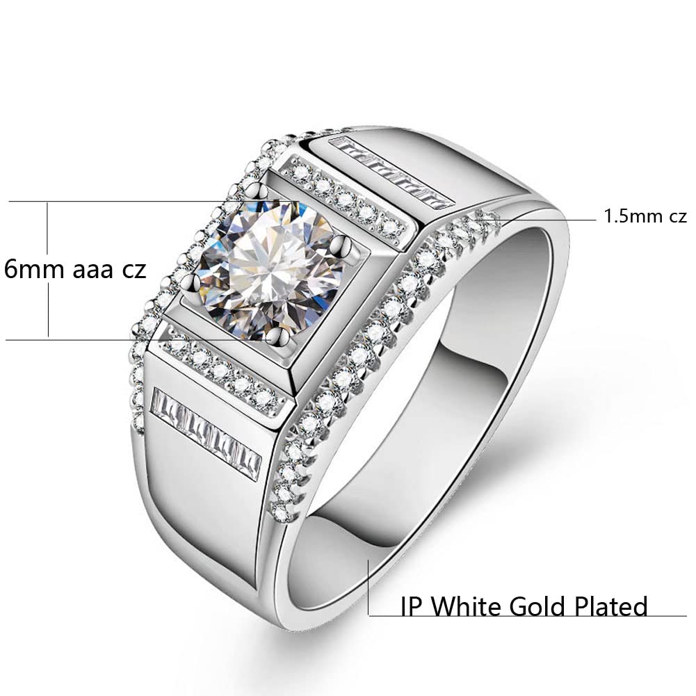 Couple Rings Matching Rings 1CT CZ Wedding Ring Sets for Him and Her Wedding Bands