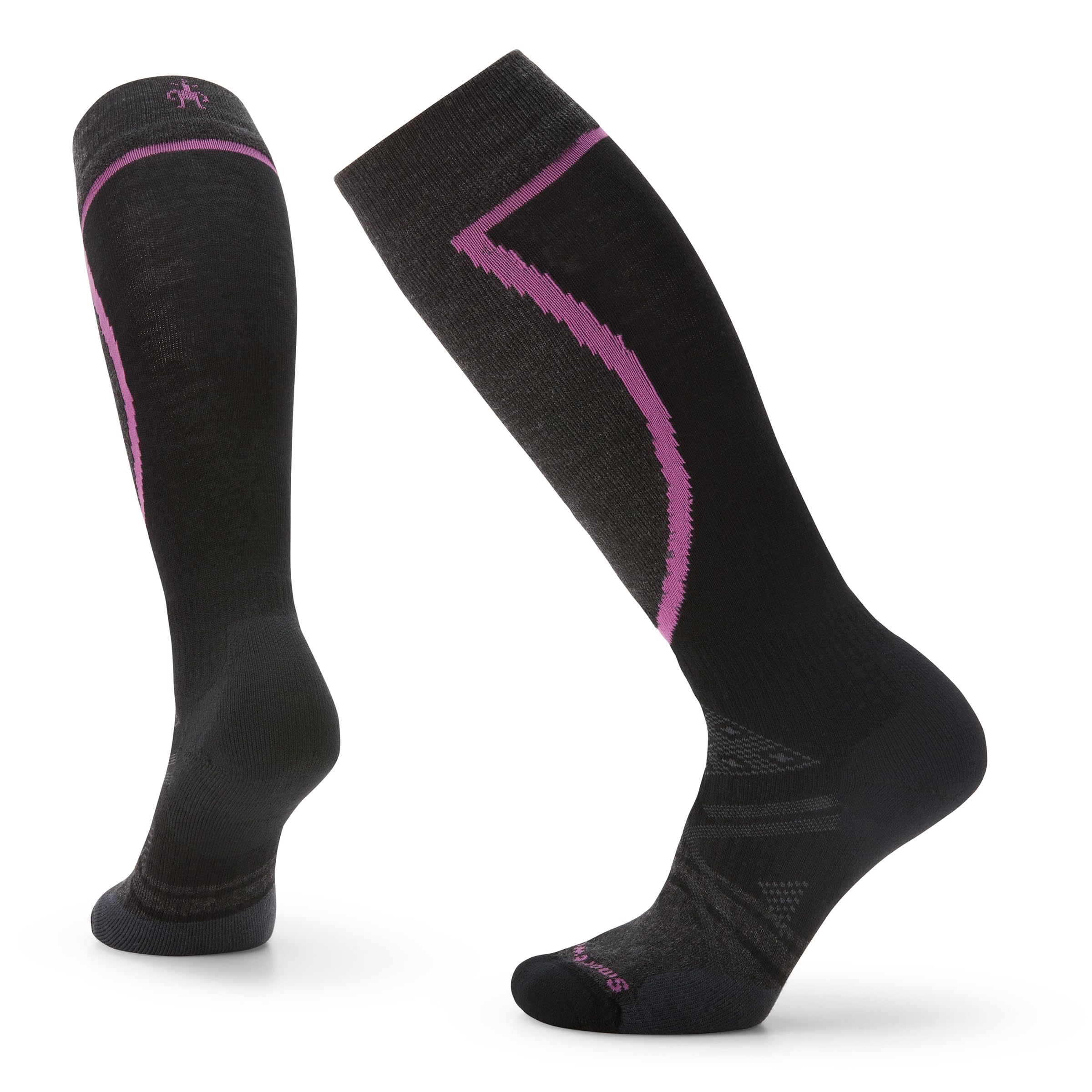 Smartwool Women's Ski Full Cushion Merino Wool Over The Calf Socks, Black, Small