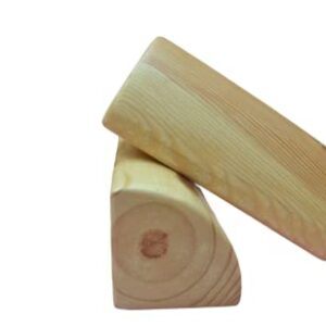 YOGA-NATION Wooden Quarter Round Yoga Block- Set of 2pc, Yoga Block, Iyengar Block, Yoga accessories,Pune Iyengar Yoga