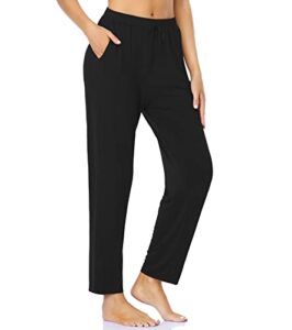 asimoon sweatpants for women comfy wide leg yoga pants with pockets stretch high waist loose lounge jogging pants