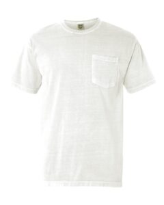 comfort colors men's adult short sleeve pocket tee, style 6030(white)