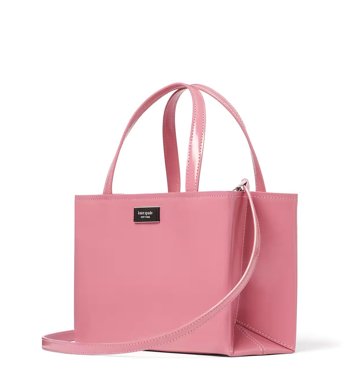 Kate Spade New York Sam Icon Spazzolato Leather Small Tote Feather Pink One Size