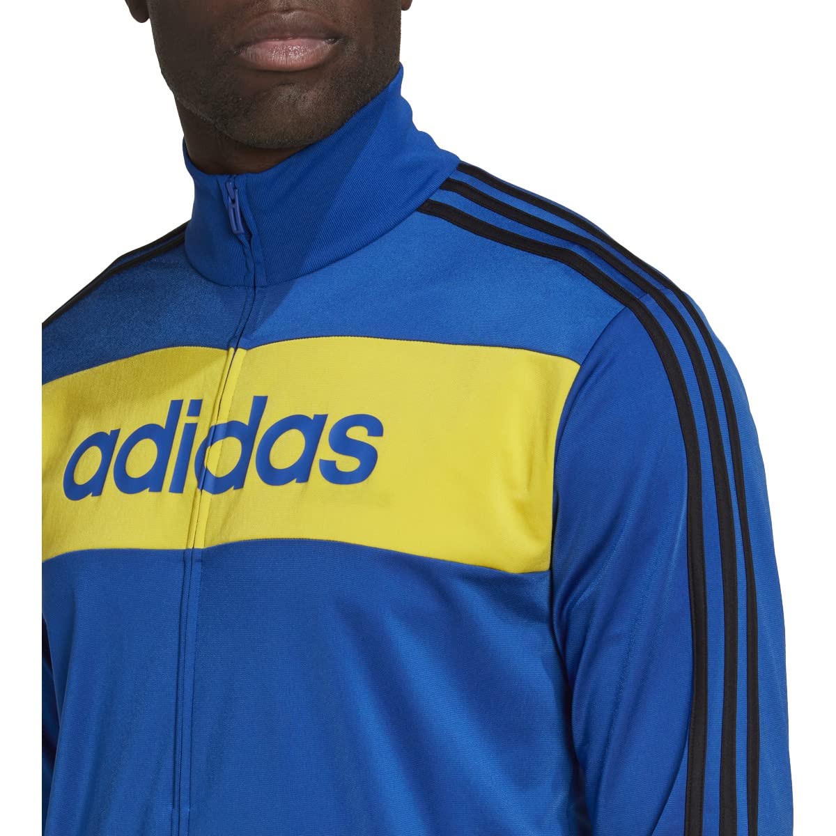 adidas Essentials Tricot 3-Stripes Linear Track Jacket Team Royal Blue LG