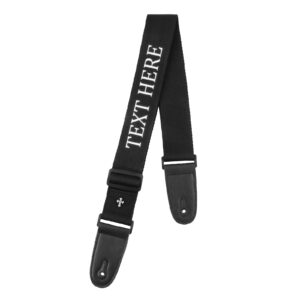 sinseike personalized embroidered guitar strap (black)