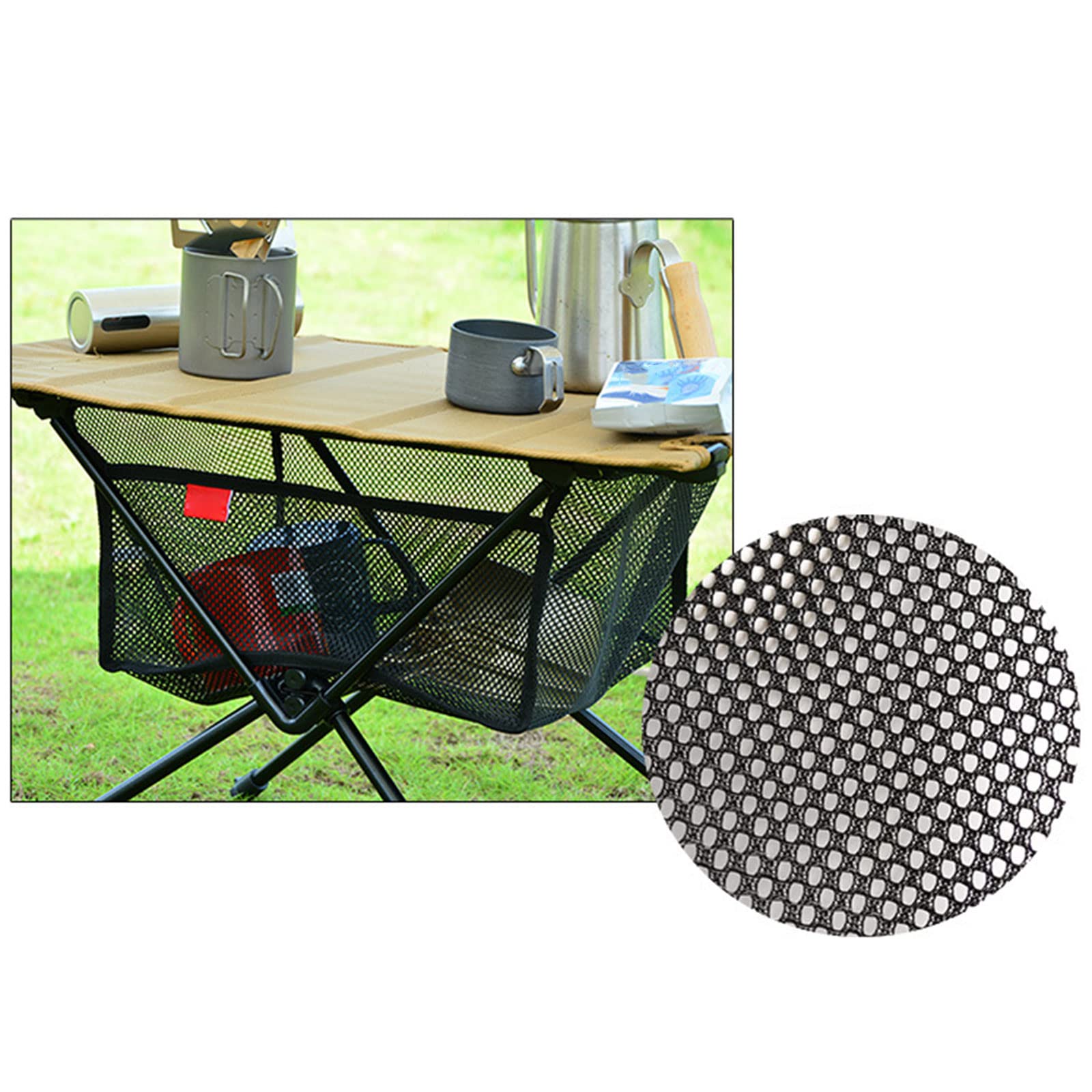 Desk Box Tripod Mesh Basket Organizer for Camping Table Rack Bag Outdoor Folding Net Bag Picnic Under Table Storage Bag under table storage bag under table basket storage for desk organizing under net