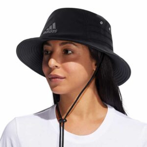 adidas Victory Bucket Hat Lightweight Moisture Wicking UPF 50 Sun Hat Fishing Camping (Black)