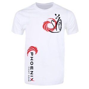 phoenix fight gear the way tee for mma t shirt, karate t-shirt, fight sports & athletic wear (large, white)