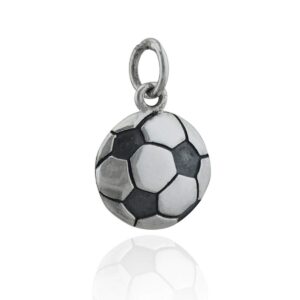 sterling silver soccer ball charm - 925 silver sports team player