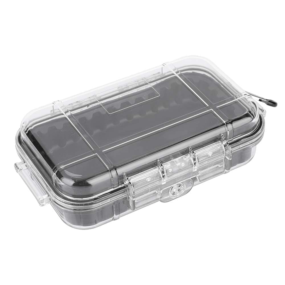 HERCHR Dry Box Outdoor Waterproof Airtight Storage Case Hard Shell Wet Dry Box Carry Box Tackle Organization for Camping, Fishing, Boat, Kayak Waterproof Case boat dry box storage box (transparent)