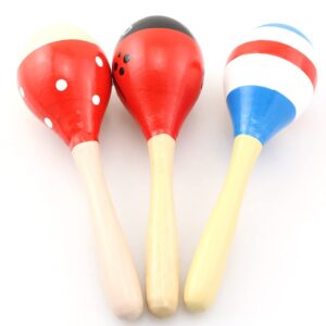 Maracas BLLNDX 1Set Bright Vibrant Sound Musical Instrument, Wood Maracito