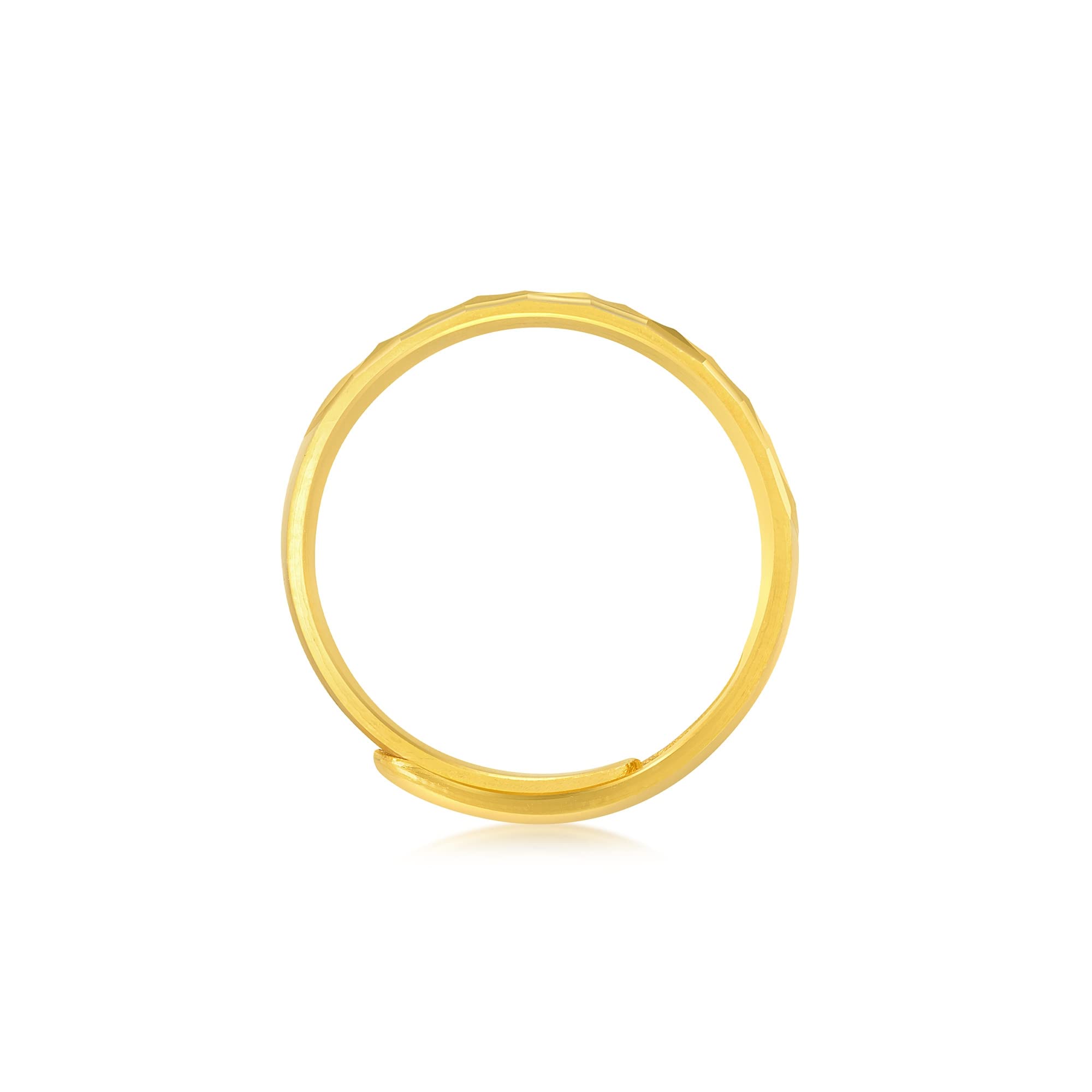 CHOW SANG SANG 999.9 24K Solid Gold Price-by-Weight 9.73g Gold Modern with Hammer Finish Band Ring for Women 82820R | Size Adjustable