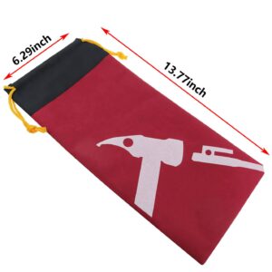 Tent Peg Bag ZZHXSM Red 35cm Camping Portable Tent Pile Bag Outdoor Camping Equipment Tools Wind Rope Nail Storage Pouch Cover Case