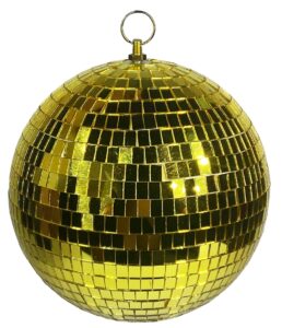 8" mirror disco ball - cool and fun hanging party disco ball for big party decorations, party design、decorate (8 inch, gold)