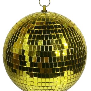 8" Mirror Disco Ball - Cool and Fun Hanging Party Disco Ball for Big Party Decorations, Party Design、Decorate (8 inch, Gold)