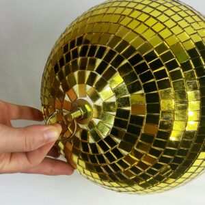 8" Mirror Disco Ball - Cool and Fun Hanging Party Disco Ball for Big Party Decorations, Party Design、Decorate (8 inch, Gold)