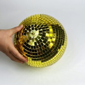 8" Mirror Disco Ball - Cool and Fun Hanging Party Disco Ball for Big Party Decorations, Party Design、Decorate (8 inch, Gold)