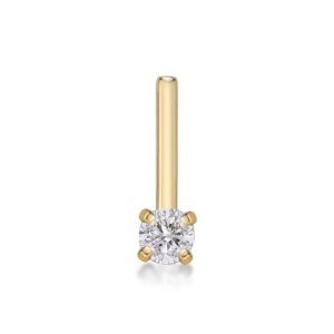 lavari jewelers 20 gauge 0.02 carat lab grown diamond l-shaped nose ring in 14k yellow gold (d-e, i2-i3, cttw) 1.7 mm