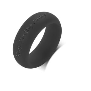 sszyu silicone inspirational rings 8mm breathable rubber domed stackable knuckle ring band for teen engraved keep fucking going inspirational ring graduation mantra ring for women men,black size 6