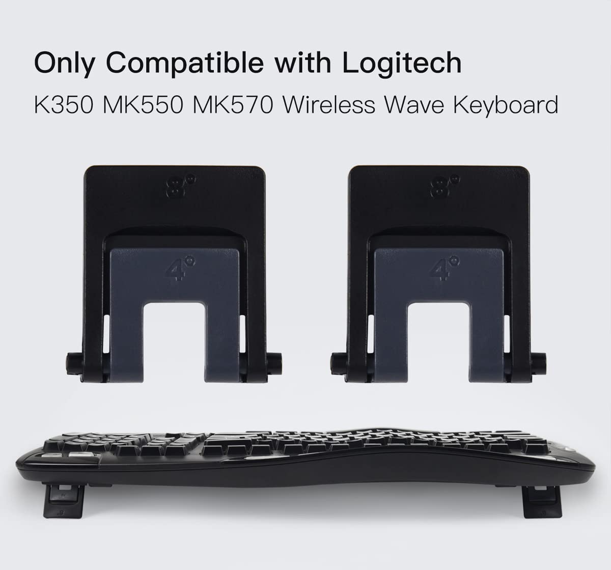 2PCS Keyboard Stand Feet Legs Replacement for Logitech K350 MK550 MK570 Wireless Wave Keyboard Accessories, Logitech K350 MK550 MK570 Keyboad Stand Clips