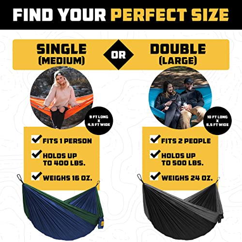 Wise Owl Outfitters Camping Hammock and Hammock Underquilt - Double Hammock with Underquilt, Camping Accessories for Camping, Hiking, and Backpacking