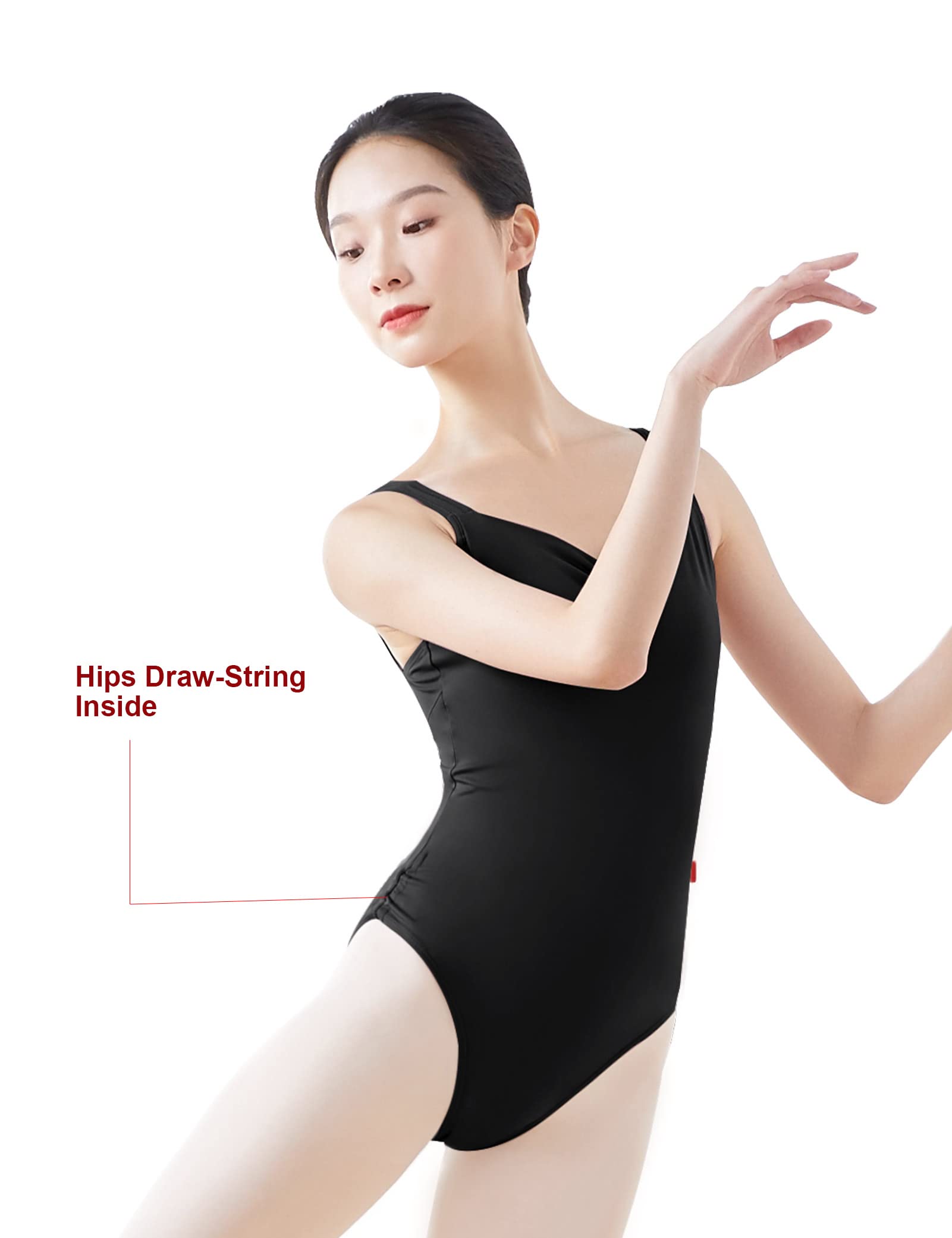 Daydance Tank Black Leotards for Women Ballet, Princess Sleeveless Gymnastics Leotards for Dance