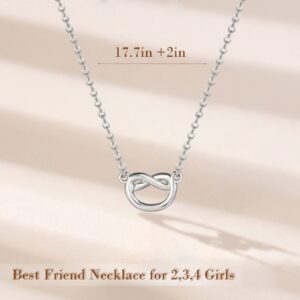 YANCHUN Best Friend Necklace Friendship Necklaces for 2/3/4/5 Friend Gifts for Women Bff Friends Sisters Bestie Necklace Sister Birthday Gifts