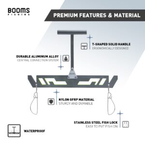 Booms Fishing TU1 Culling Beam, Tournament Fish Scale, Lightweight Foldable Style, Easy to Use and Carry, Comes with a 24" Adhesive Fish Ruler