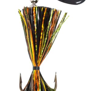 Tooth Shield Tackle The Baby Chubby Musky Bucktail Muskie Pike # 6 French Blade Inline Spinner Musky Lures Baits Tackle (Perch / Black)